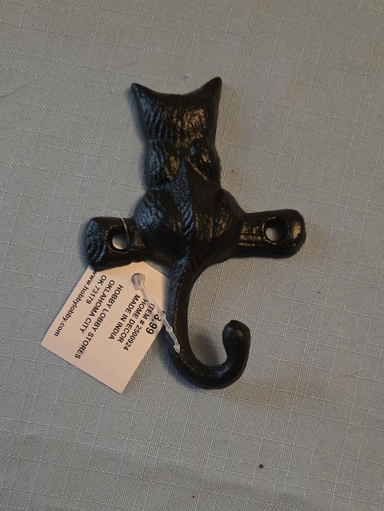 Hobby Lobby | Cat | Black Cast Steel Cat Wall Hook | Poshmark